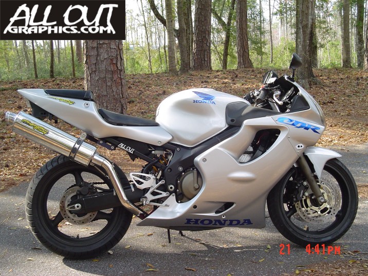 All Out Graphics Gallery CBR Blue chrome decals